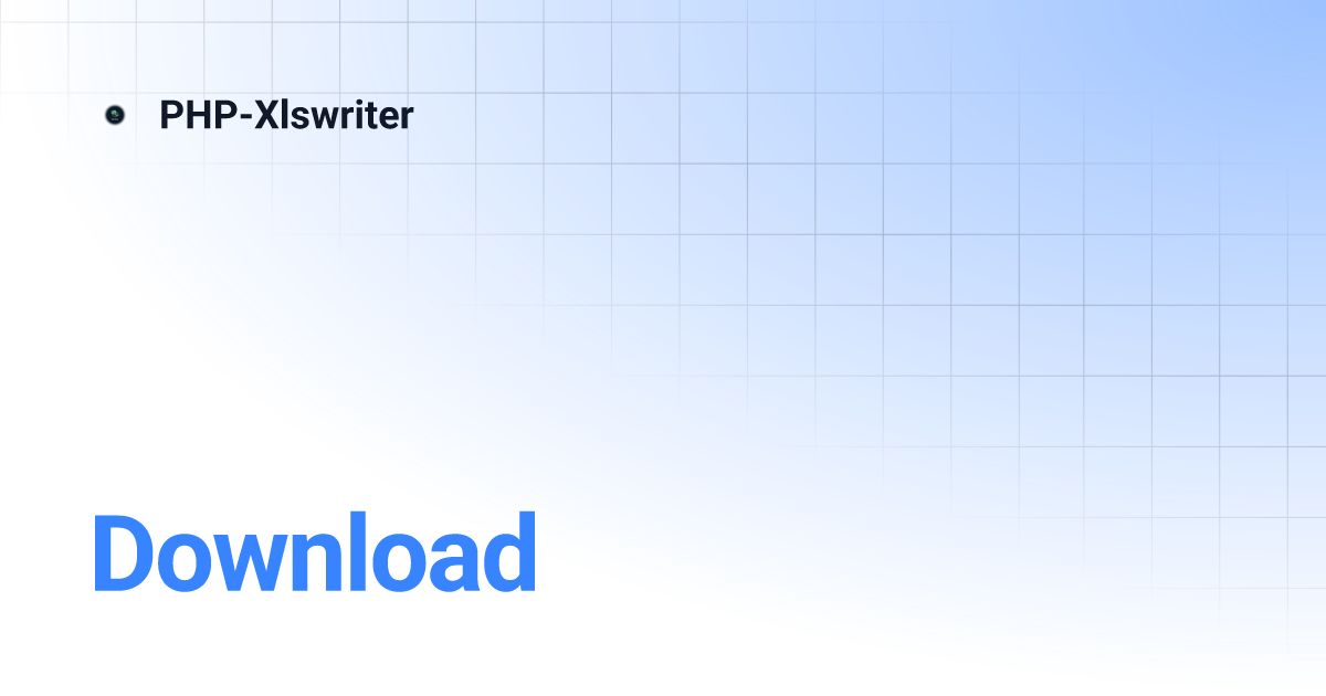 Download | PHP-Xlswriter
